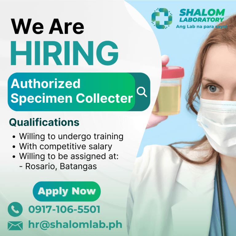 Authorized Specimen Collector - Shalom Laboratory